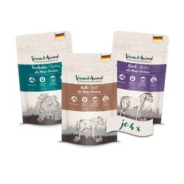 24x125g Venandi Animal - Probierpaket II 4xPferd, 4xKalb, 4xTruthahn