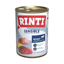 Rinti Sensible Ross & H&uuml;hnerleber & Kartoffel Hunde-Nassfutter getreidefrei 6X400g
