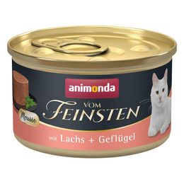 animonda vom Feinsten Mousse mit Lachs + Gefl&uuml;gel Katzen-Nassfutter ohne Getreide 12x85g