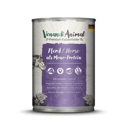 Venandi Animal Pferd als Monoprotein Katzen-Nassfutter hohe Vertr&auml;glichkeit 6x400g