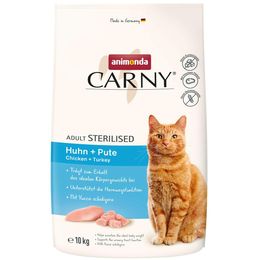 animonda Carny Adult Sterilised Huhn + Pute Katzen-Trockenfutter getreidefrei 10 kg