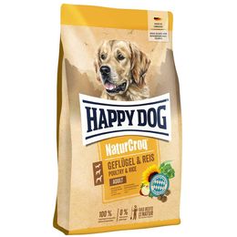 Happy Dog NaturCroq Gefl&uuml;gel pur & Reis Hunde-Trockenfutter ohne Zuckerzusatz 4kg
