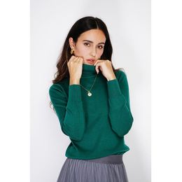 ASSUILI Rollkragenpullover in Dunkelgr&uuml;n - 59% | Gr&ouml;&szlig;e 38 | Damen-pullover-cardigans