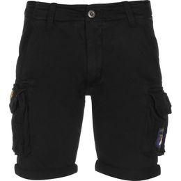 Alpha Industries Shorts Herren Gr&ouml;&szlig;e 28 rauchblau / rot / schwarz