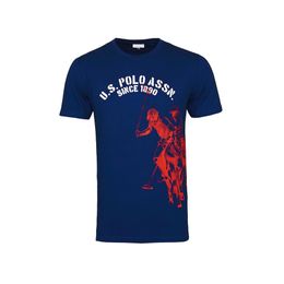 U.S. Polo Assn. T-Shirt Herren Gr&ouml;&szlig;e XL blau / blutrot / hellrot / wei&szlig;