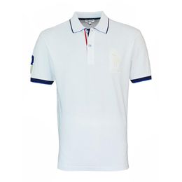 U.S. Polo Assn. Shirt 'Pros' Herren Größe M beige / blau / rot / weiß