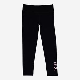 Schwarze Leggings mit Logo