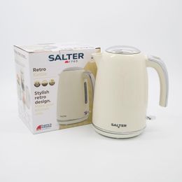 Salter Cremefarbener Retro-Wasserkocher 1,7l
