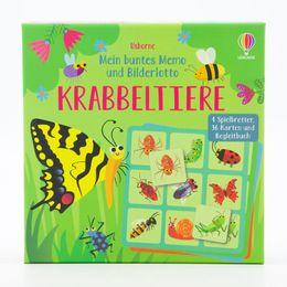 USBORNE Mein Buntes Memo Und Bilderlotto Krabbeltiere
