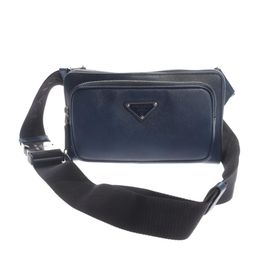 Prada Ledertasche Herren Gr&ouml;&szlig;e One Size Second Hand navy