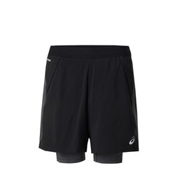 asics Sportshorts 'ROAD' Herren Gr&ouml;&szlig;e S silbergrau / schwarz