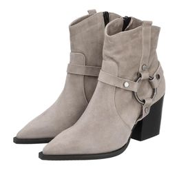 Thea Mika Stiefeletten - Cowboy Boots - Gr. 37 (EU) - in Grau - f&uuml;r Damen