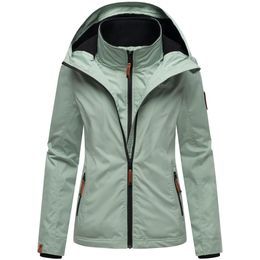Marikoo Damen Outdoorjacke "Erdbeere"rauchmint, Gr. XL, Oberstoff: 100% Polyester; Futter: 100% Polyester; Wattierung: 100% Polyester; &Auml;rmelfutter: