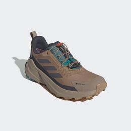 adidas terrex Herren Wanderschuh "TERREX TRAILMAKER 2 GORE-TEX SPEED LACE", Gr. 46cardboard, grau five, carbon, Synthetik, Textil, Schuhe, wasserdicht