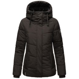 Steppjacke Navahoo "Sag ja XIV", Damen, Gr. L (40), schwarz, Oberstoff: 100% Polyester, Futter: 100% Polyester, Wattierung: 100% Polyester, Ärmelfutter: 100% Polyester, figurumspielend hüftbedeckend, hoch geschlossener Ausschnitt, Ärmel ohne Ärmelschlitz Rippstrickbündchen, Jacken, Warme gesteppte Winterjacke mit Kapuze