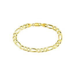 Armband Bruno Banani "Schmuck Geschenk Silber 925 Armschmuck Armkette Figarokette" Gr. 19, gold (gelbgoldfarben), Armbänder, Herren, 19, Silber 925 (Sterlingsilber), Armband