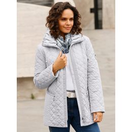 Steppjacke Casual Looks, Damen, Gr. 38, grau (hellgrau), 100% Polyester, Wattierung:100% Polyester, unifarben, Jacken Steppjacke