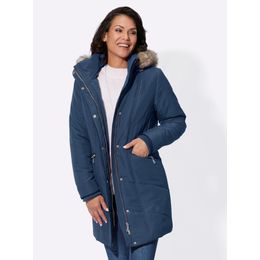 Steppjacke Casual Looks, Damen, Gr. 19, blau (dunkelblau), 100% Polyester, unifarben, Jacken Steppjacke