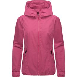 Winterjacke Ragwear "Dizzie Warm Rain", Damen, Gr. L (40), pink (fuchsia), Obermaterial: 100% Polyester, Innenfutter: 100% Polyester, Wattierung: 100% Polyester, Basic, figurumspielend hüftbedeckend, Ärmel ohne Ärmelschlitz Rippbündchen mit Gummizug, Jacken, Wasserdichte warme Damen Jacke mit Kapuze