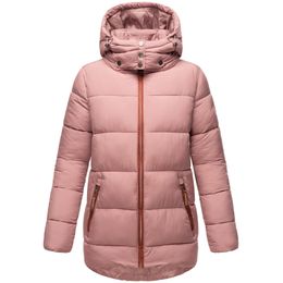 Winterjacke Navahoo "Wattewölkchen", Damen, Gr. M (38), rosa (dunkelrosa), Obermaterial: 100% Polyester (recycelt), Futter: 100% Polyester (recycelt), Ärmelfutter: 100% Polyester (recycelt), Wattierung: 100% Polyester, Basic, gerade Po-bedeckend, verstellbar elastischer Bund mit Reißverschluss, Jacken, Modische Damen Steppjacke mit kontrastfarbenen Details