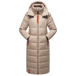 Steppmantel Navahoo "Kristallblume", Damen, Gr. 4XL (48), beige (taupe), Obermaterial: 100% Polyester. Futter: 100% Polyester. Wattierung: 100% Polyester, l&auml;ssig geschnitten ca. Mitte Wade, hoch geschlossener Ausschnitt, &Auml;rmel mit &Auml;rmelschlitz Rippstrickb&uuml;ndchen mit Rei&szlig;verschluss, M&auml;ntel Steppmantel, modischer, gesteppter Damen Wintermantel
