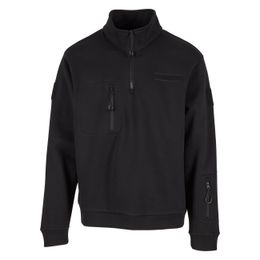 Brandit Herren Sweater "Brandit Tactical Sweat Troyer"schwarz, Gr. XL, unifarben, 100% Polyacryl, Sweatshirts