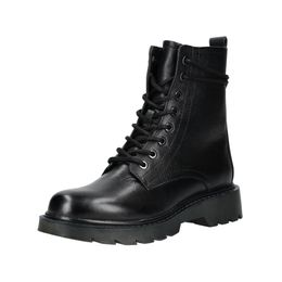 Tamaris Damen Schn&uuml;rstiefelette "Tamaris Stiefelette Leder/Synthetik", Gr. 38schwarz, Leder, Synthetik, Schuhe