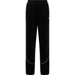 Karl Kani Damen Jogginghose "Karl Kani KM251-010-2 Kani Varsity Velours Trackpants"schwarz, weiß, Gr. XS, 93% Polyester, 7% Elasthan, Hosen