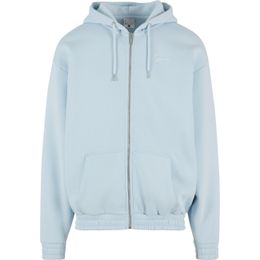 Karl Kani Herren Sweatjacke "Karl Kani Karl Kani Authentic Star Logo OS Full Zip Hoodie"light blau, Gr. M, 65% Baumwolle, 35% Polyester, Sweatjacken