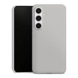 DeinDesign Galaxy S24 Handy Premium Case Smartphone Handyh&uuml;lle Schutzh&uuml;lle matt Grey Unicoloured Premium Case