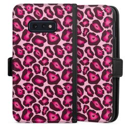DeinDesign Galaxy S10e Handy Klapphülle Handyhülle aus Kunst Leder schwarz Flip Case Animal Print Leopard Leo Print Sideflip mit Lasche