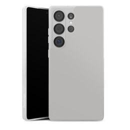 DeinDesign Galaxy S25 Ultra Handy Silikon H&uuml;lle Case transparent Handyh&uuml;lle Grey Unicoloured Silikon Case