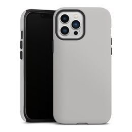 DeinDesign iPhone 13 Pro Max Handy Panzer Handyh&uuml;lle robuste Outdoor H&uuml;lle Schutzh&uuml;lle matt Grey Unicoloured Tough Case