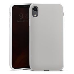 DeinDesign iPhone Xr Handy Silikon Hülle Case weiß Handyhülle Unicoloured Grey Silikon Case