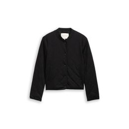 Tom Tailor Damen Steppjacke mit Glitzer-Effekt, grau, Uni, Gr. XXXL