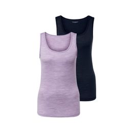 Tchibo - 2 Tanktops mit Merinowolle - Damen - Gr. S - dunkelblau