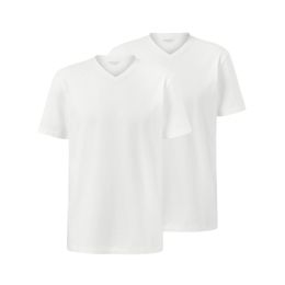 Tchibo - 2 T-Shirts mit V-Ausschnitt - Herren - Gr. XL - weiß