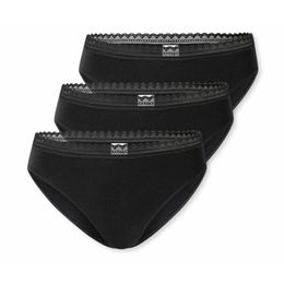 3 Schiesser Rio-Slips - Damen - Gr. 44 - schwarz