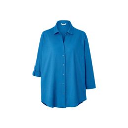 Tchibo - Piqu&eacute;-Jerseybluse - Damen - Gr. L - blau