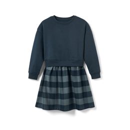 Tchibo - Kinder-Sweatkleid - M&auml;dchen - Gr. 170/176 - dunkelblau/kariert