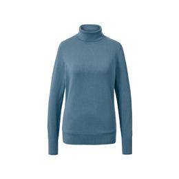 Tchibo - Feinstrick-Rollkragenpullover - Damen - Gr. L - blau