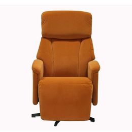 Pharao24.de Relaxsessel in Orange und Schwarz drehbar