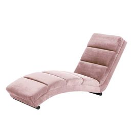 Pharao24.de Relaxliege in Altrosa Samt modern