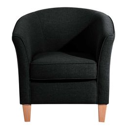 Pharao24.de Sessel schwarz klein in modernem Design 74 cm hoch - 70 cm breit