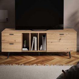 Pharao24.de TV Board Sideboard in Wildeichefarben im Skandi Design