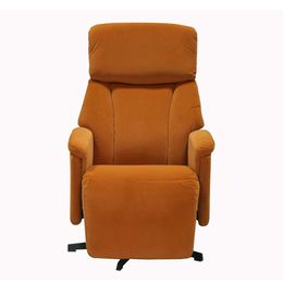 Pharao24.de Relaxsessel in Orange und Schwarz drehbar