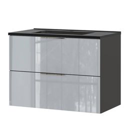 Pharao24.de Waschtischunterschrank Badezimmerschrank mit Soft Close Front glasbeschichtet