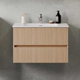 Pharao24.de Waschtischunterschrank Badunterschrank mit zwei Schubladen und Soft Close