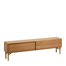 Pharao24.de Phonoschrank im Skandi Design Eiche Massivholz & MDF