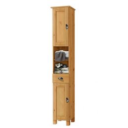 Pharao24.de Badezimmer Hochschrank aus Kiefer Massivholz Landhausstil